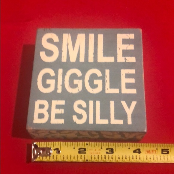 Wall Decor | Smile Giggle Be Silly Plaque | Poshmark